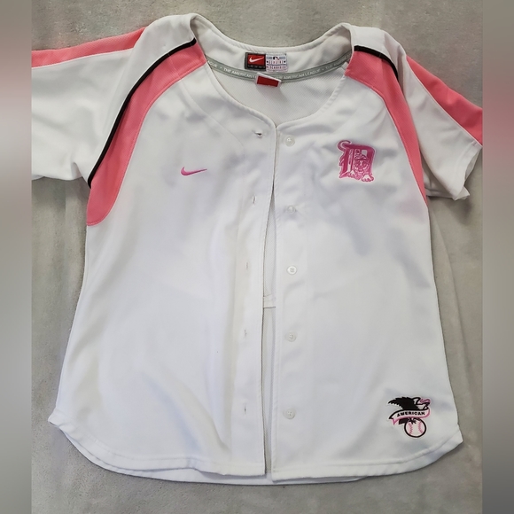 Nike MLB | Tops | Vintage Nike Mlb Detroit Tigers Pink Jersey | Poshmark